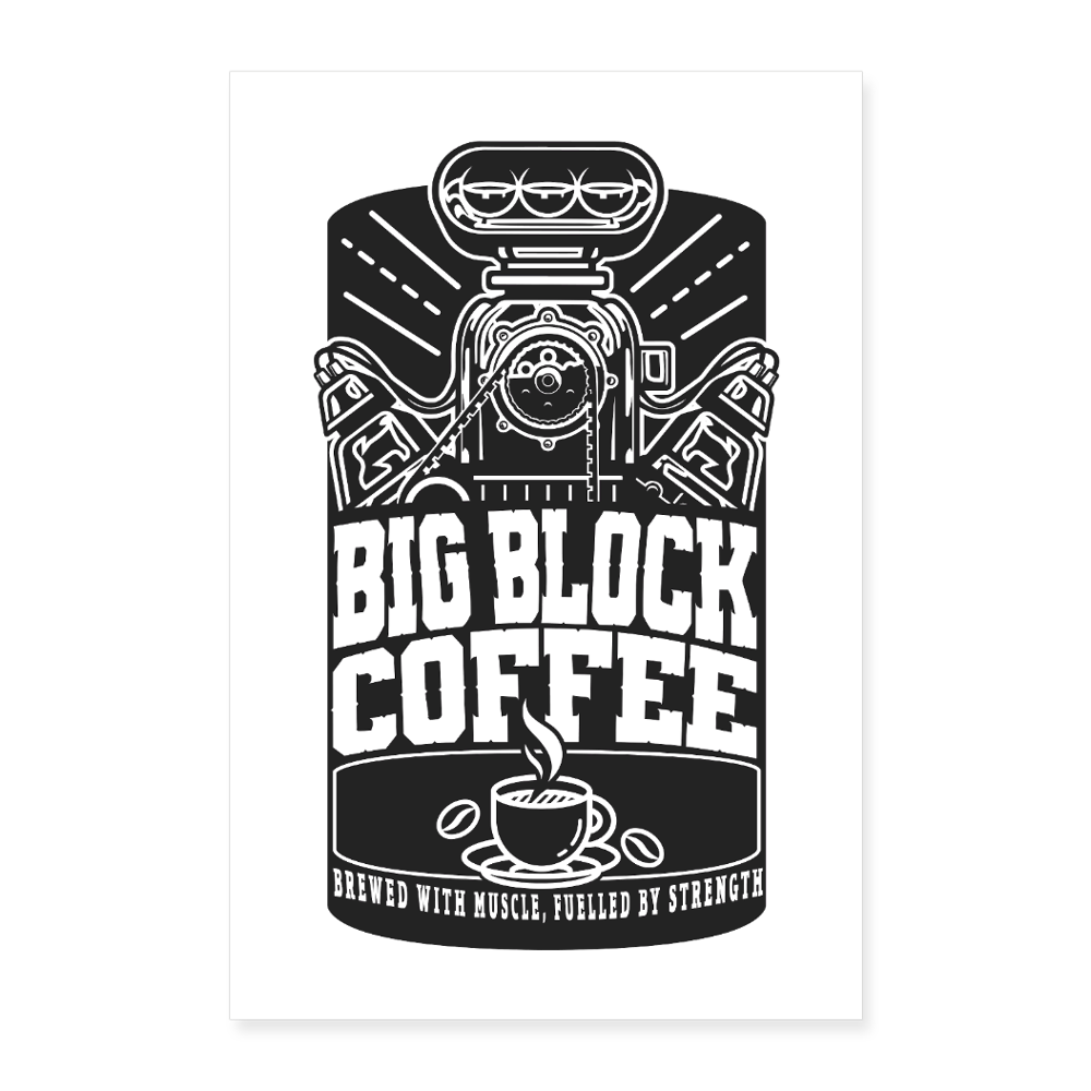 Big Block Coffee Garage Art – Wolfpack Rides Shop - Big Block Coffee